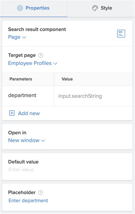 configure parameters for page elements zoho creator help