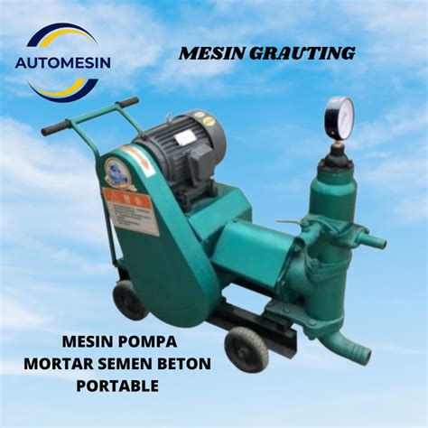 Jual Mesin Pompa Mortar Semen Beton Portable Mesin Pompa Grouting