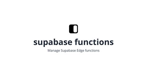 Supabase Functions Fig
