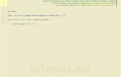 Ciclo For Javascript Serie Matematica Natural Tutorias Co