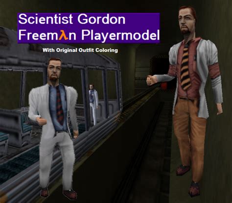 Gordon Freeman Scientist Player Model Noncolored Addon Half Life