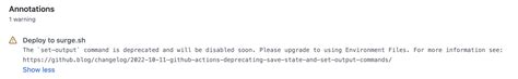 Use Github Environmental Files Instead Of Using Soon To Be Deprecated