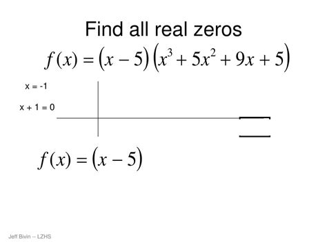 Ppt Finding Zeros Of Polynomials Powerpoint Presentation Free Download Id 5868359