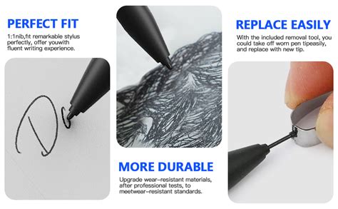 6 Pack Felt Nib Compatible For Remarkable 2 Marker And Marker Plus Office Products