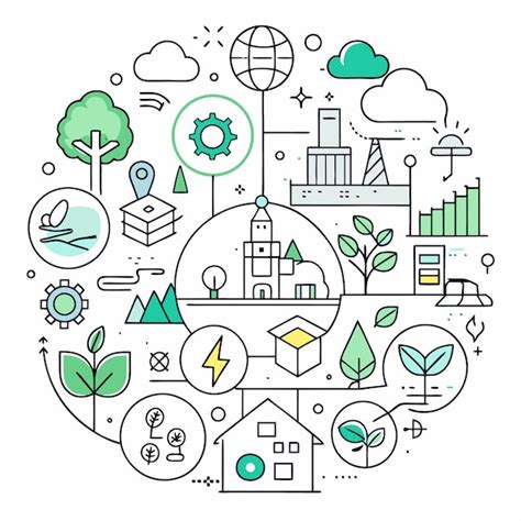 Ecosystem Line Icon Premium Ai Generated Vector