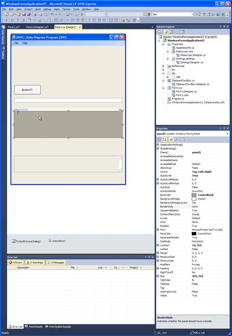 Adding A Hscrollbar To A Forms Panel
