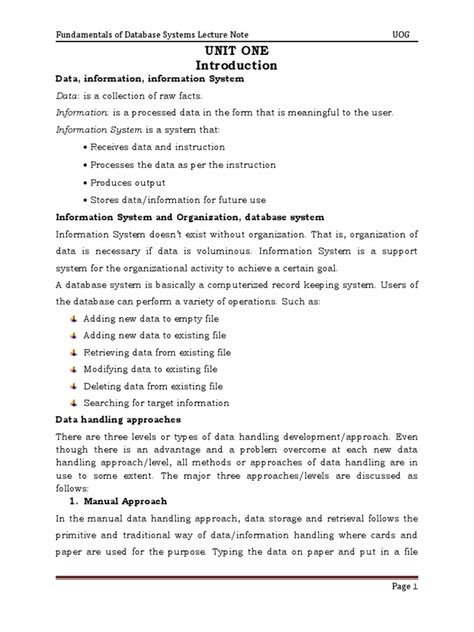 Lecture Note Unit 1 4 Pdf Databases Relational Database