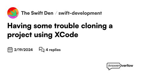 Having Some Trouble Cloning A Project Using Xcode The Swift Den