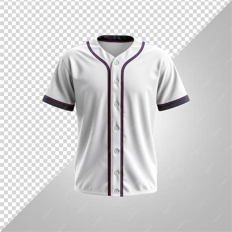 Premium Psd White Baseball Jersey Mockup Png
