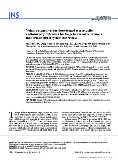 Pdf Volume Staged Versus Dose Staged Stereotactic Radiosurgery Outcomes For Large Brain