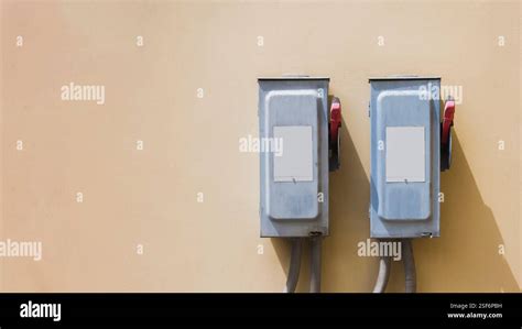 Electrical Safety Switch Box On Isolate Background Main Electrical