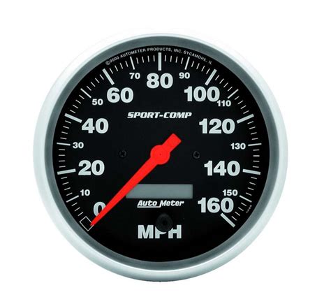 Speedometer Sport Comp 160 Mph Electric Analog 5 In Diameter Impel Motorsports