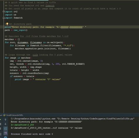 python identifying missing pixels pixels with no data value in tifs