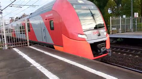 Скоростной поезд ласточка эс2гп-015 Сообщением Санкт-Петербург Валдай ...