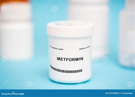 Metformin Medication In Plastic Vial Stock Image Image Of Sugar