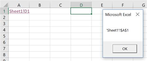 Excel Vba Originating Hyperlink Cell Address Stack Overflow