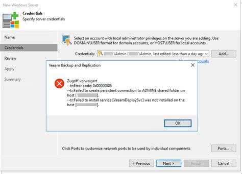 Installation Eines Veeam Agent Auf Einem Windows 10 Schlägt Fehl Jans