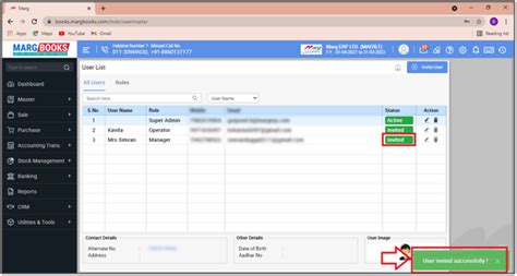 How To Create User And Assign Roles To User In Marg Books