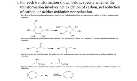 Solved 1 For Each Transformation Shown Below Specify