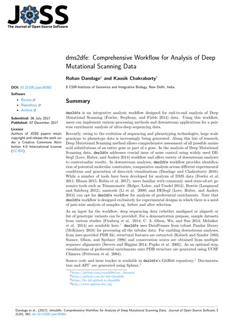 Pdf Dms2dfe Comprehensive Workflow For Analysis Of Deep Mutational