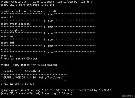 数据库（mysql）之事务和存储引擎create User Wenlocalhost Identified By 12345