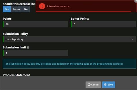 Editing The Submission Limit On The Programming Exercise Update Page Is Erroneous · Issue 6497