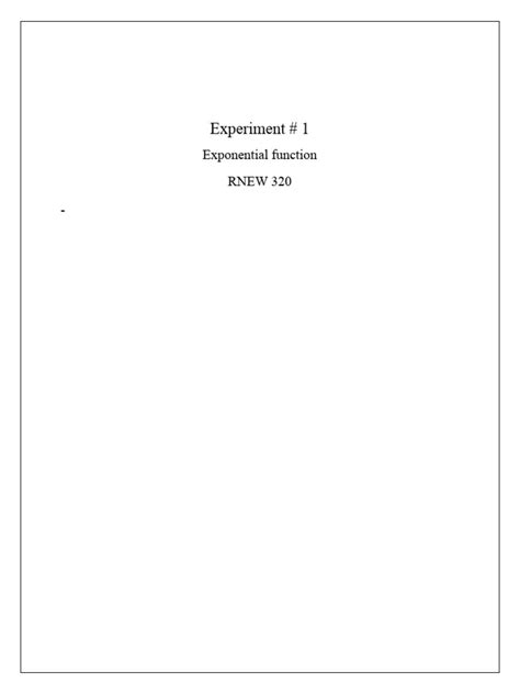 Lab 01 Exponential Funtion Pdf Electrical Network Capacitor