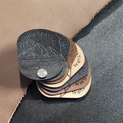 Color Swatch Genuine Leather Patch 4 Hats