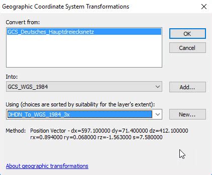 How To Apply A Geographic Datum Transformation In ArcMap