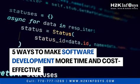 5 Ways To Make Software Development More Time And Cost Effective H2k