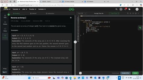 🔥 Day3 Date 301124 Problem Is To Reverse An Array Garima Sachdeva