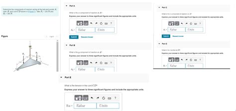 Solved Determine The Components Of Reaction Acting At The