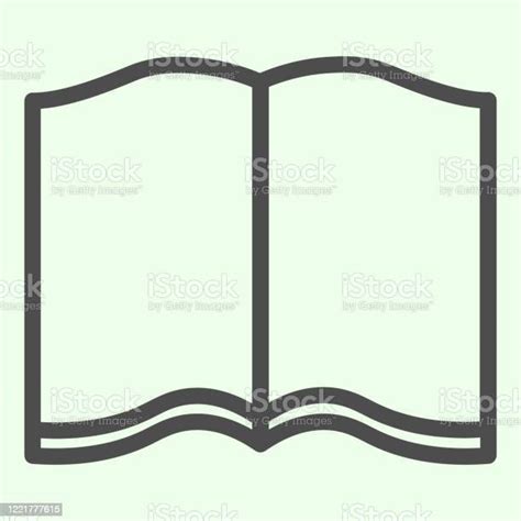 책 선 아이콘을 엽니다 학습 교육 교과서 흰색 배경에 스타일 그림을 개요 모바일 개념 및 웹 디자인에 대한 개발 및 진행 징후 벡터 그래픽 0명에 대한 스톡 벡터 아트 및