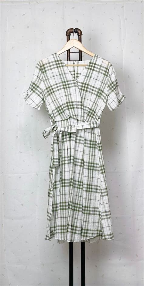 세일 린넨 체크 리본원피스 헬로마켓