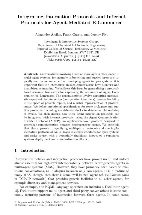 pdf integrating interaction protocols and internet protocols for