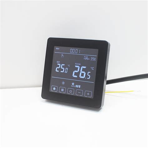 Dry Contact Digital Smart Thermostat Keycard Function 2 Pipe 4 Pipe Modbus Thermostat Hotowell