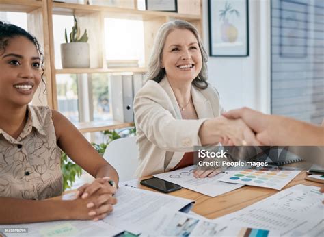 거래 또는 합의를 위해 사무실에서 비즈니스 여성과의 회의 악수 및 협업 팀워크 협업 및 동료와 악수하는 고위 여성 직원과의 감사 18 19세에 대한 스톡 사진 및 기타