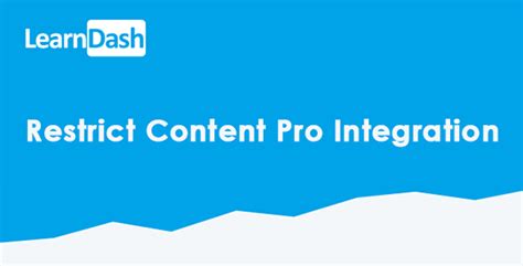 Learndash Lms Restrict Content Pro Integration 111 Nulled Gpl Suite