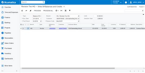 Acumatica Using Balance W0 In Payments And Applications Screen