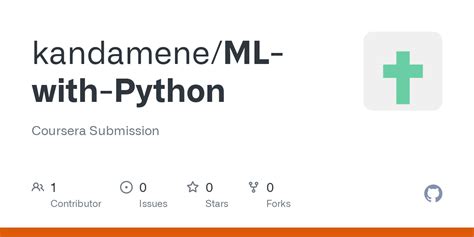 GitHub Kandamene ML With Python Coursera Submission