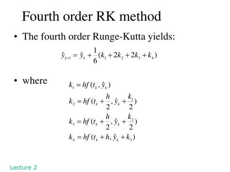 Ppt Fourth Order Rk Method Powerpoint Presentation Free Download
