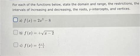 Solved Intervals Of Increasing And Decreasing The Roots