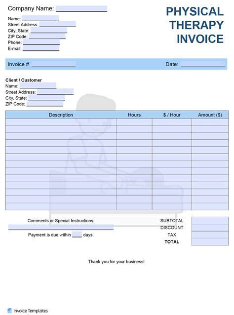Physical Therapy Invoice Template At Lucille Brandy
