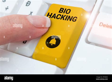 Text Showing Inspiration Bio Hacking Conceptual Photo Exploiting Genetic Material