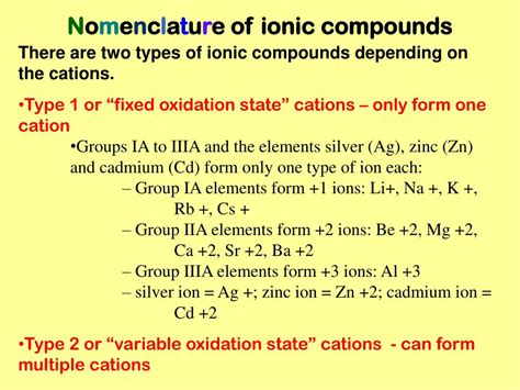 PPT IONIC COMPOUNDS Names And Formulas PowerPoint Presentation Free Download ID