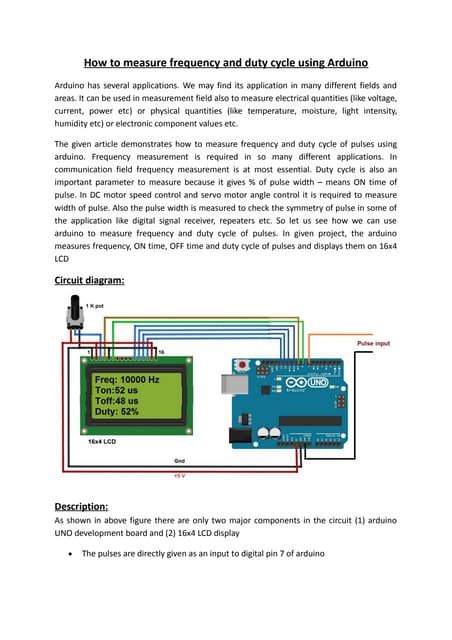How To Measure Frequency And Duty Cycle Using Arduino Pdf