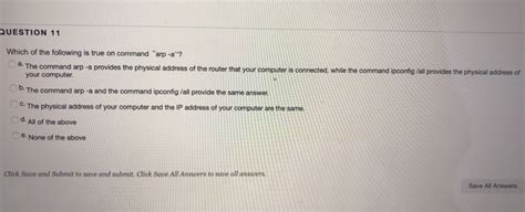 solved question 11 which of the following is true on command