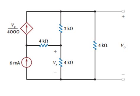 Solved Use Mesh Loop Analysis To Find Vo I Having Chegg