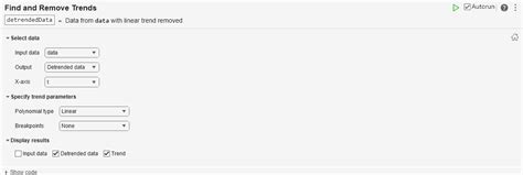 Find And Remove Polynomial Or Periodic Trends From Data In The Live