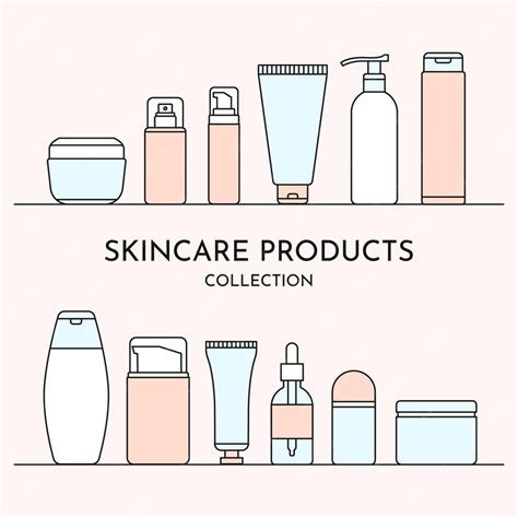 Premium Vector Set Of Skincare Product Containers